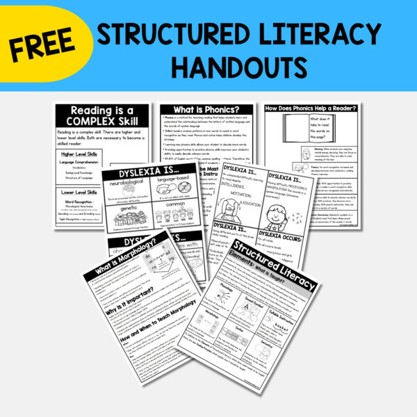 Structured Literacy Handout (K-3 Phonological Process, Phonics ...