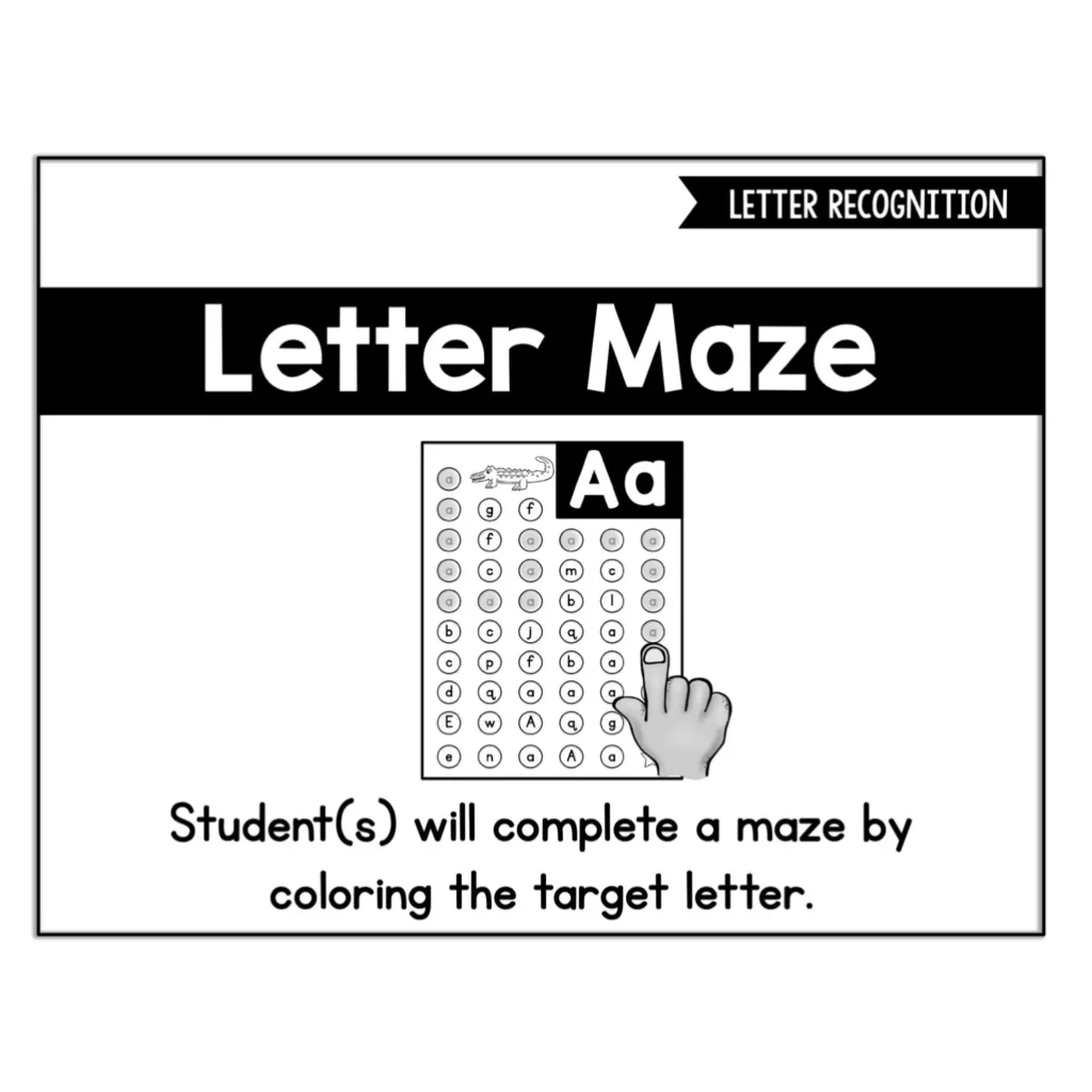 Alphabet Activities: Letter Maze (Instant Download!) - PDX Reading ...