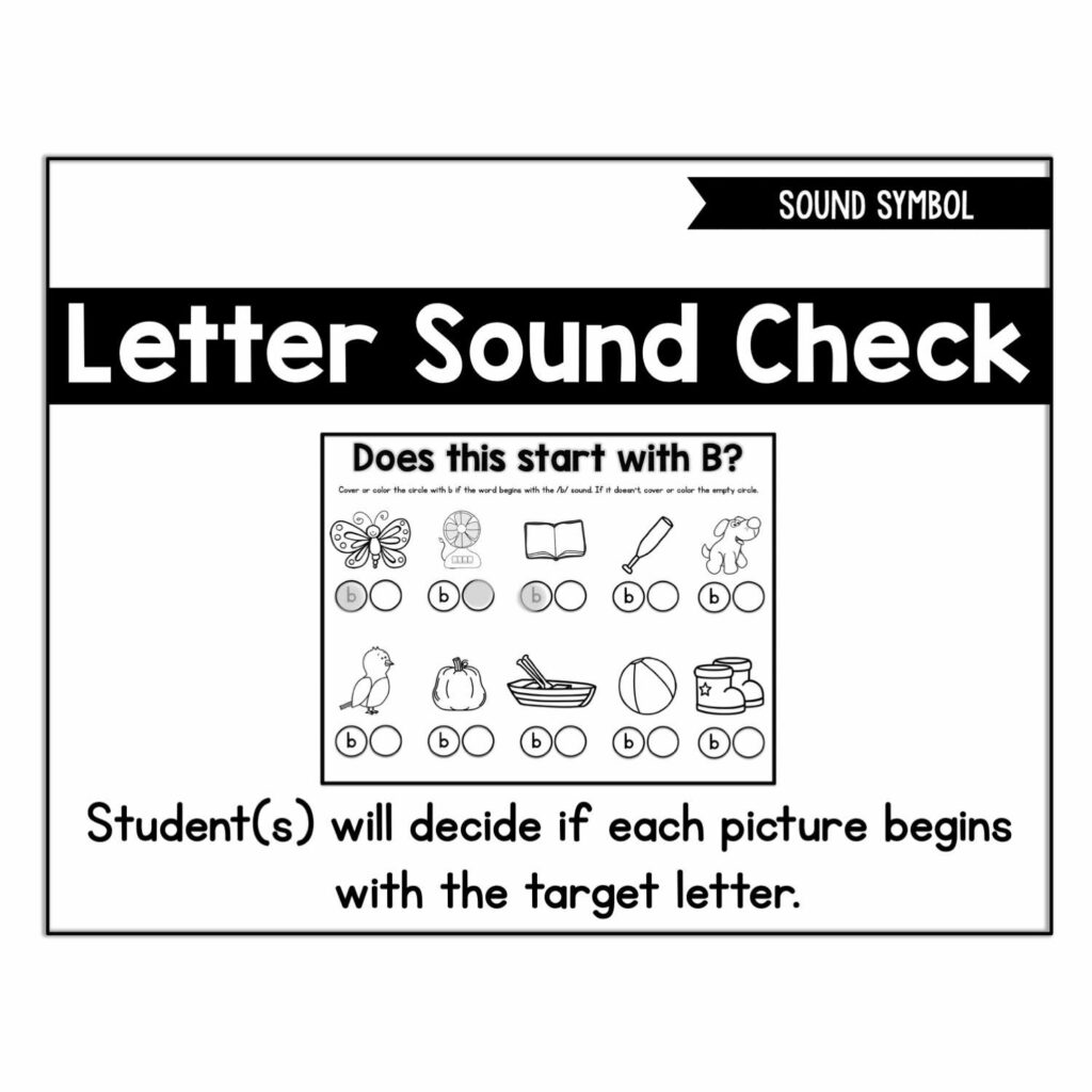 Alphabet Activities: Letter Sound Check (Instant Download!) - PDX ...