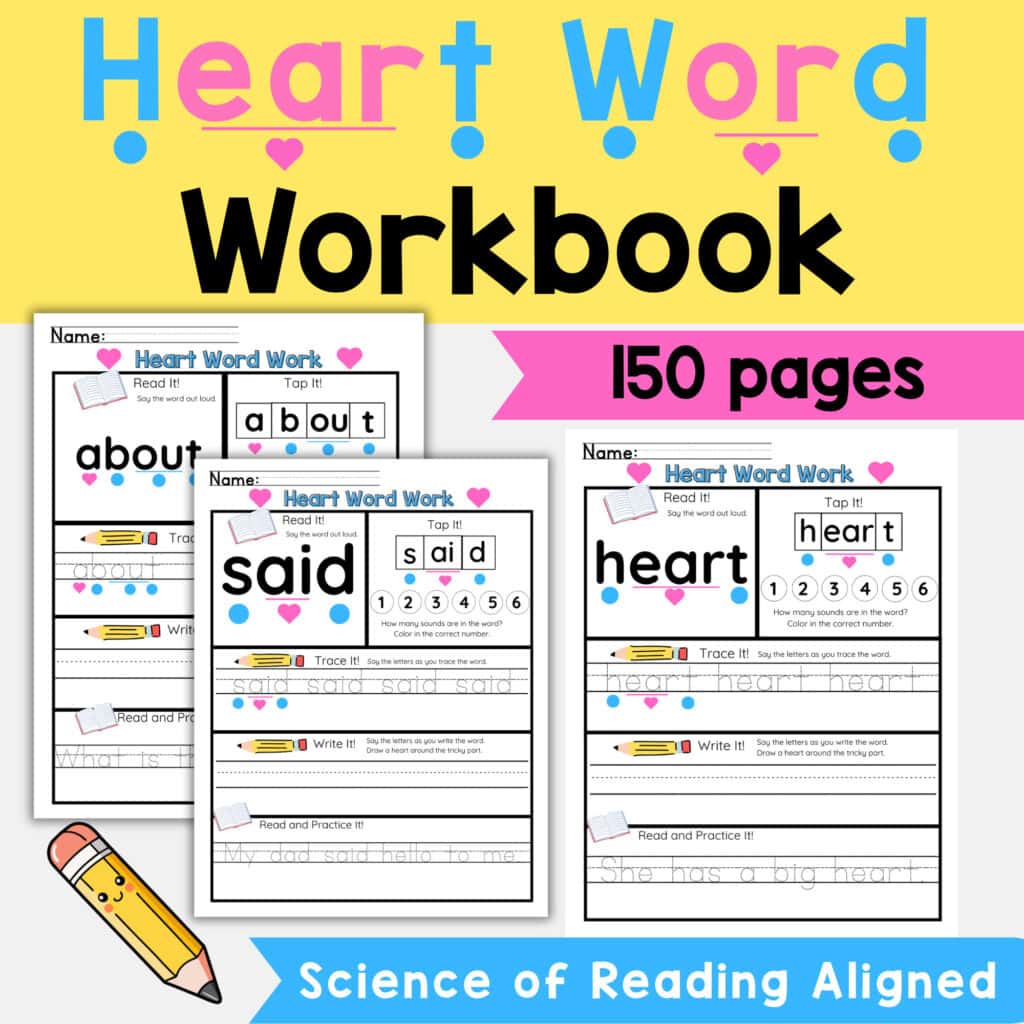 Heart Word Student Workbook - Science of Reading Aligned - PDX Reading ...
